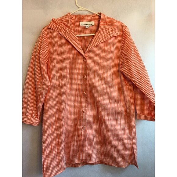 Caroline Rose | Tops | Vintage Caroline Rose Top Womens Xl Orange ...
